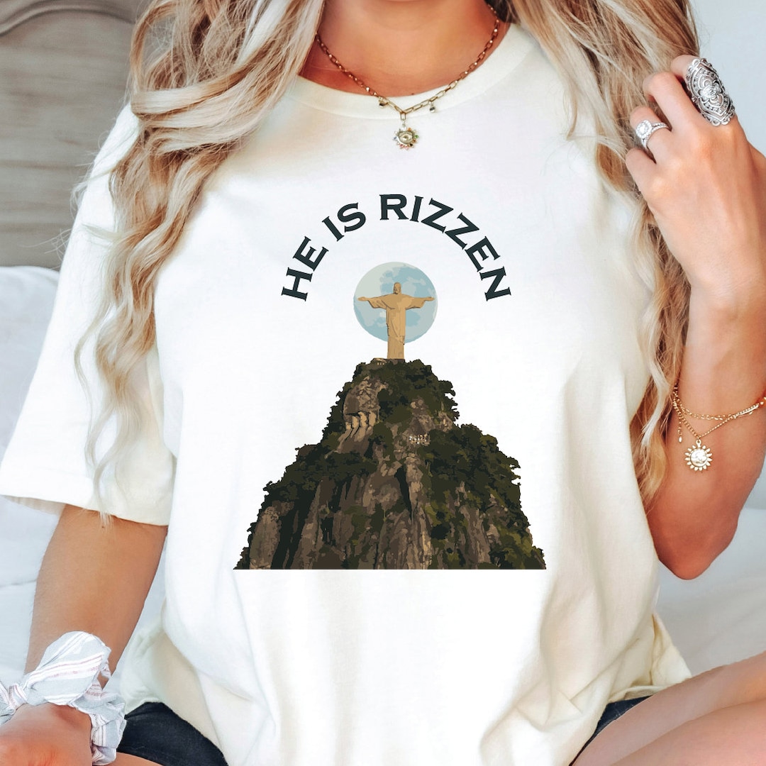 Jesus Meme Shirt, He is Rizzen Meme T-shirt, God is Rizzen Shirt ...