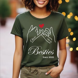 Personalized Besties Shirt, Best Friends Name Shirts, Custom Name Best ...