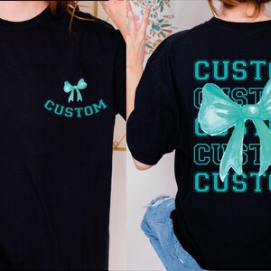 Custom Team Mascot T-shirt, Ribbon School Team Shirt, Personalized Team ...
