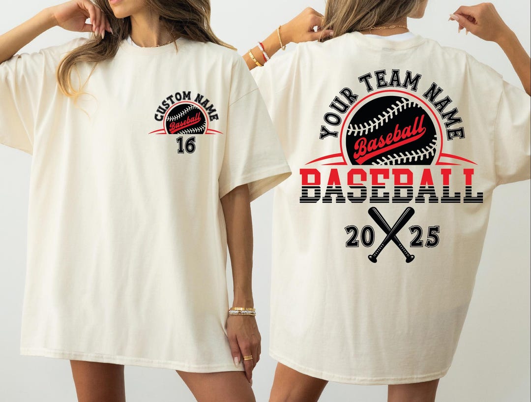 Custom Baseball Shirt, Custom Baseball Team Name Number Team Colors ...