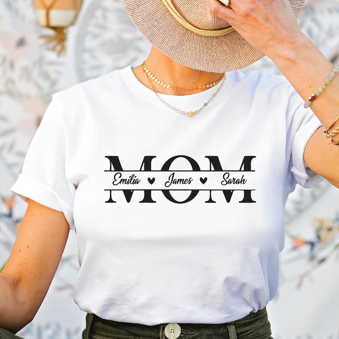 Custom Mama Shirt, Mama With Children Names Tee, Personalized Mama T ...