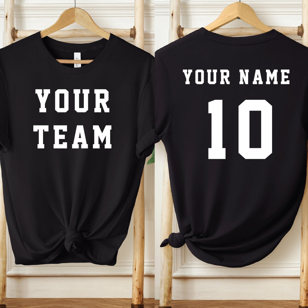 Custom Sports Team Shirt, Name and Number, Customize Team Shirts,your ...