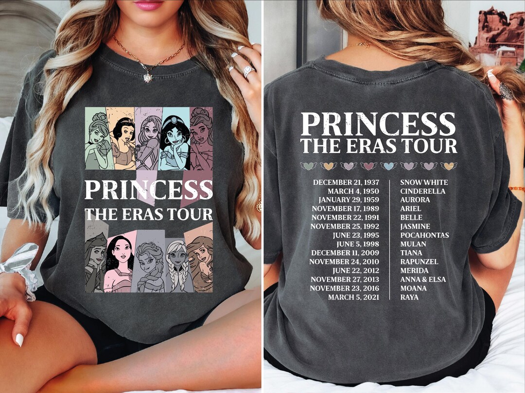 Princess Eras Tour Shirt, Princess Characters Shirt, Magicland Princess ...