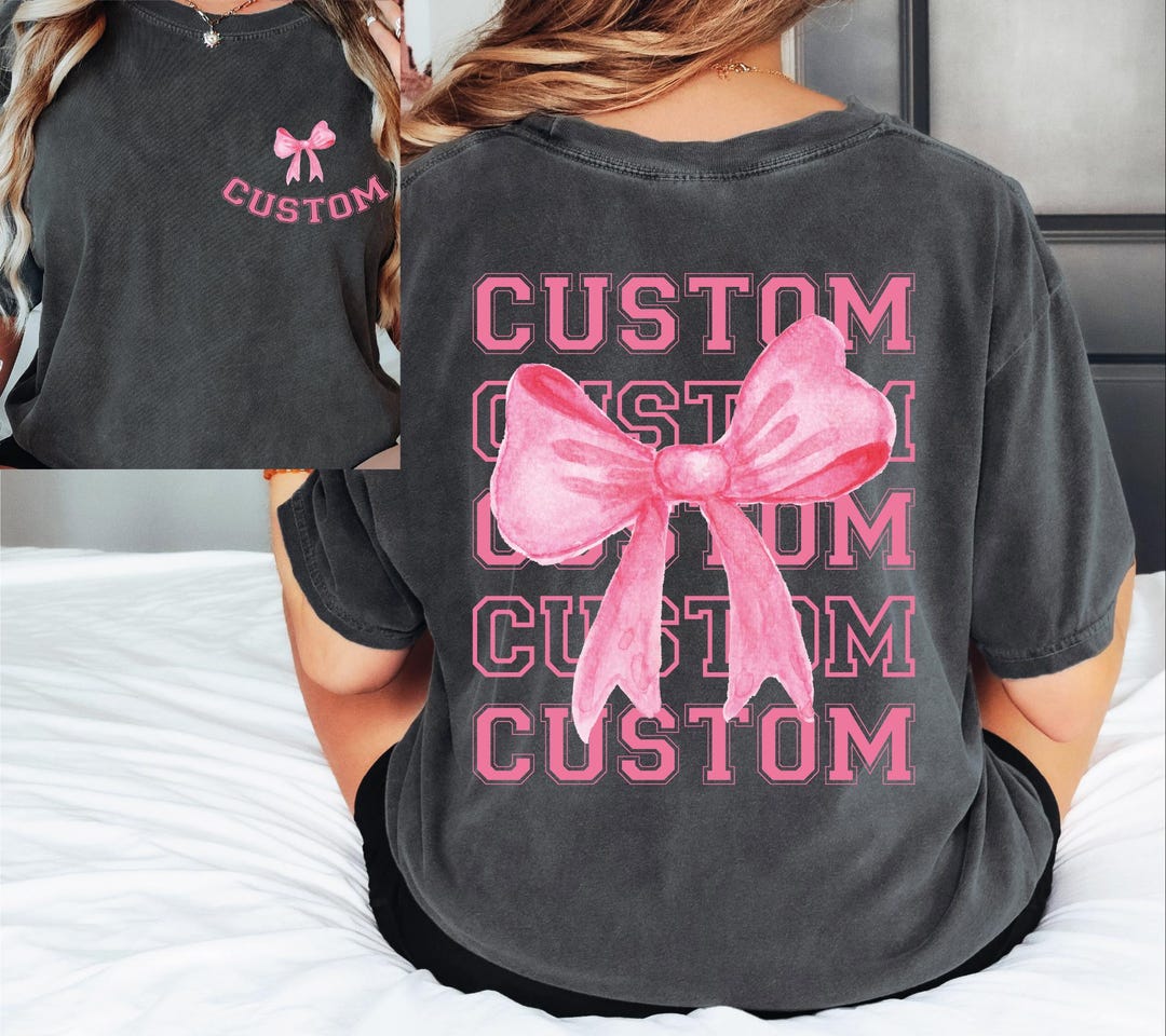 Custom Team Mascot Comfort Colors Shirt, Ribbon School Team Shirt ...