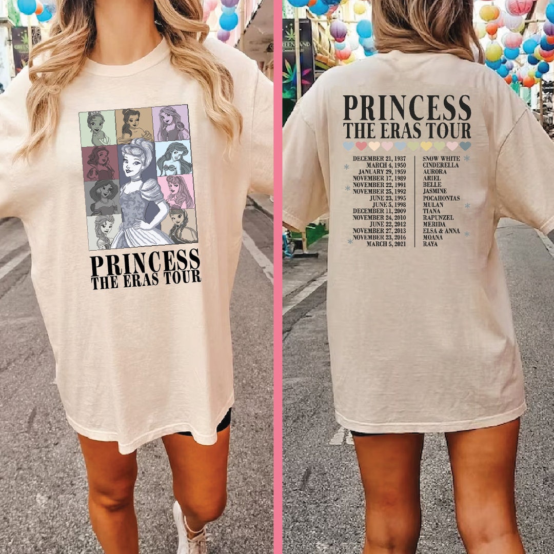 Princess Eras Tour Shirt, Princess Characters Shirt, Magicland Princess ...