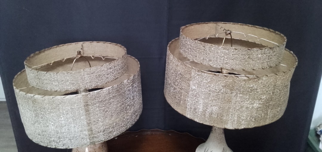 Mid Century Atomic Two Tier Lamp Shades. shades Only - Etsy Canada