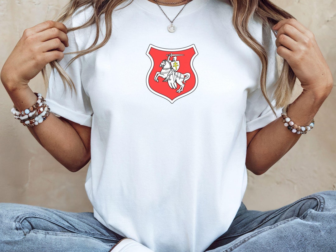 PAHONIA Historic Coat of Arms T-shirt: Belarusian Patriotic Tee, Пагоня ...