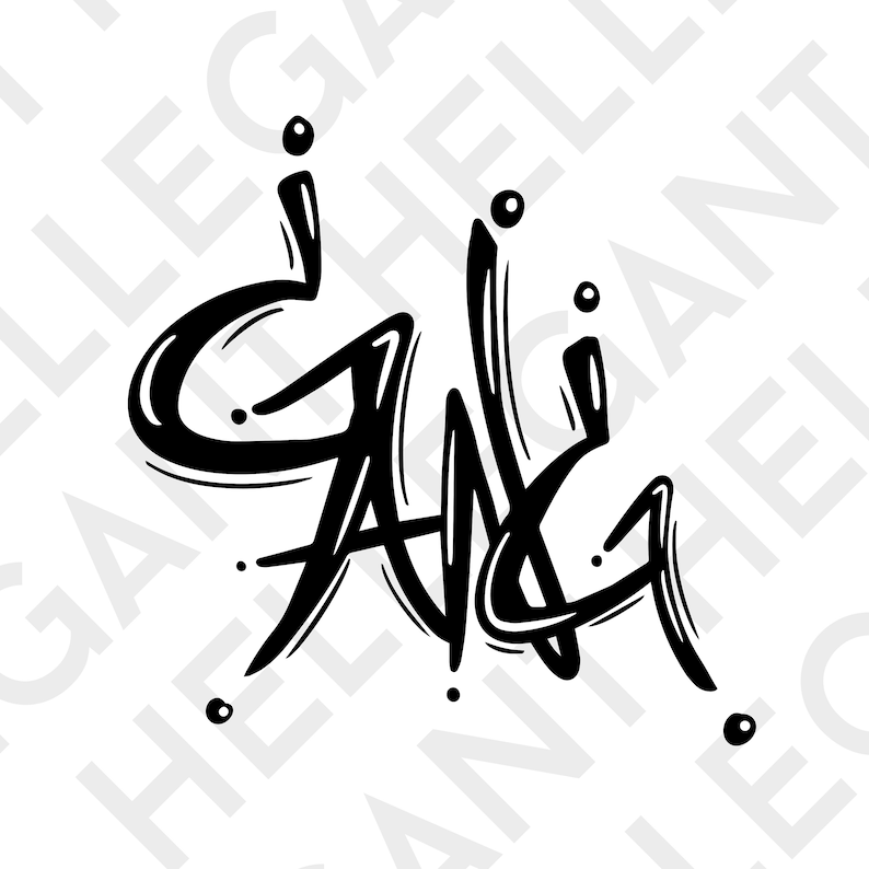 Gang Graffiti Funny Text Saying Quote Art SVG, PNG, EPS for Circuit ...