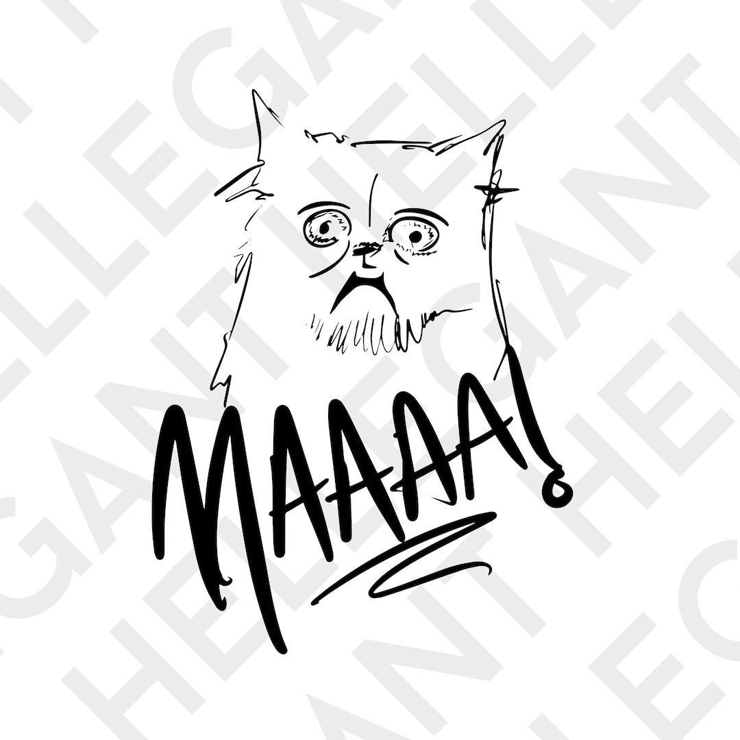 Maaa! Meme Cat Funny Graphic SVG - PNG - EPS Files for Circuit Printing ...