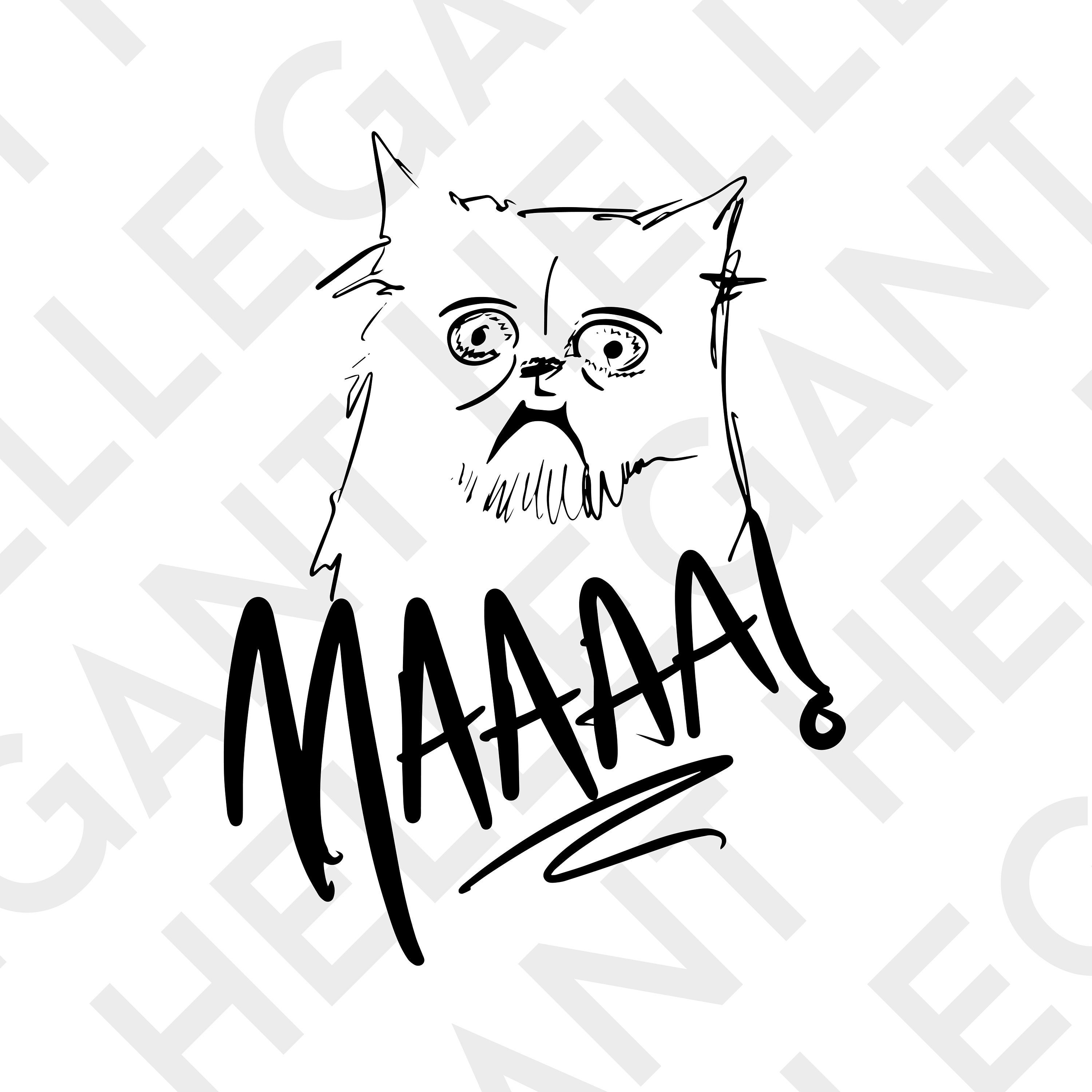 Maaa! Meme Cat Funny Graphic SVG - PNG - EPS Files for Circuit Printing ...