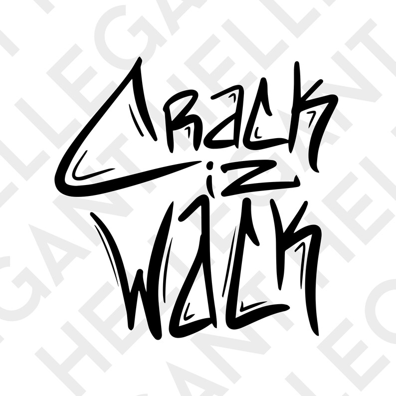Crack Iz Wack Graffiti Text SVG, PNG, EPS Files for Circuit Printing, T ...