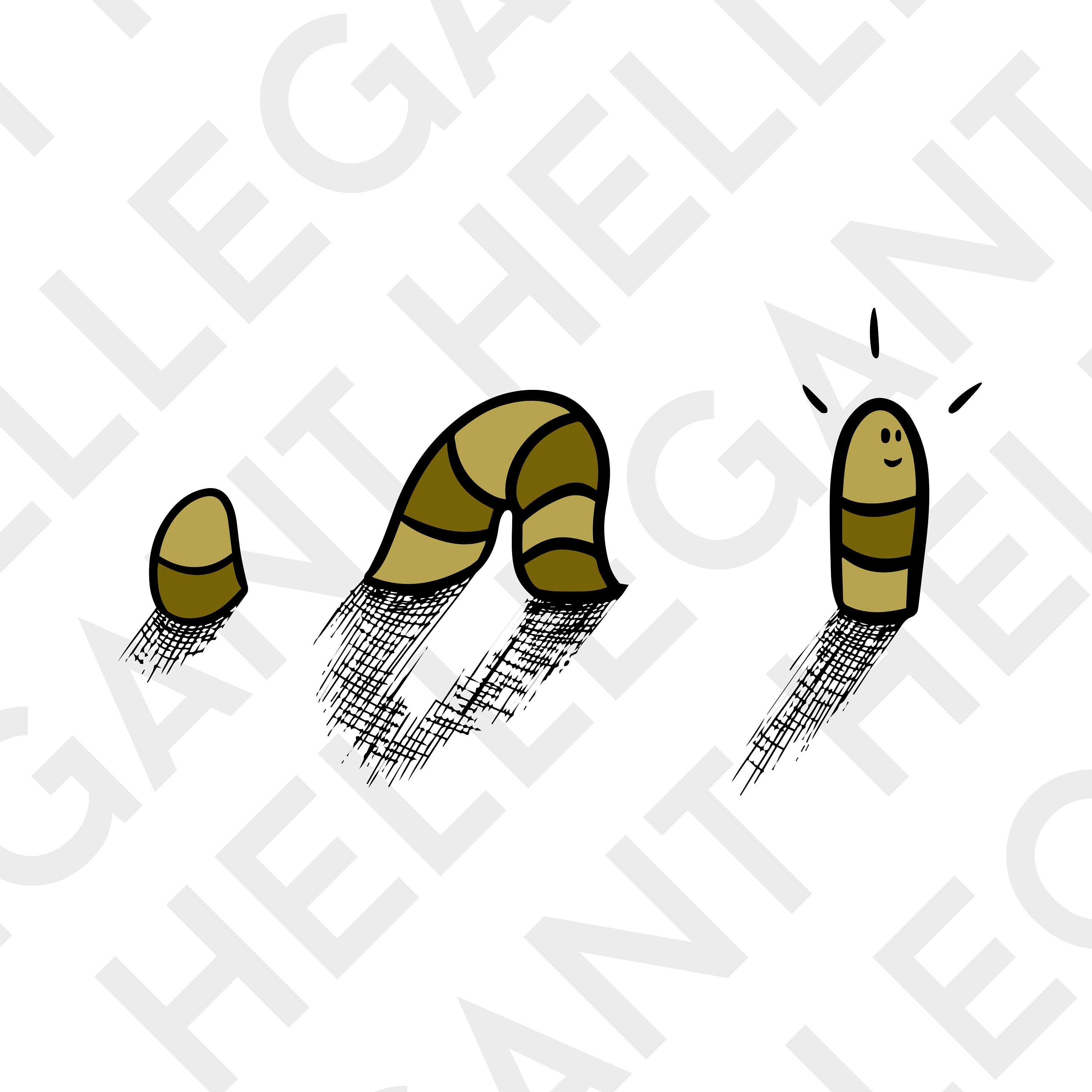 Cute Worm in Ground Graphic Art SVG - PNG - EPS Files for Circuit ...