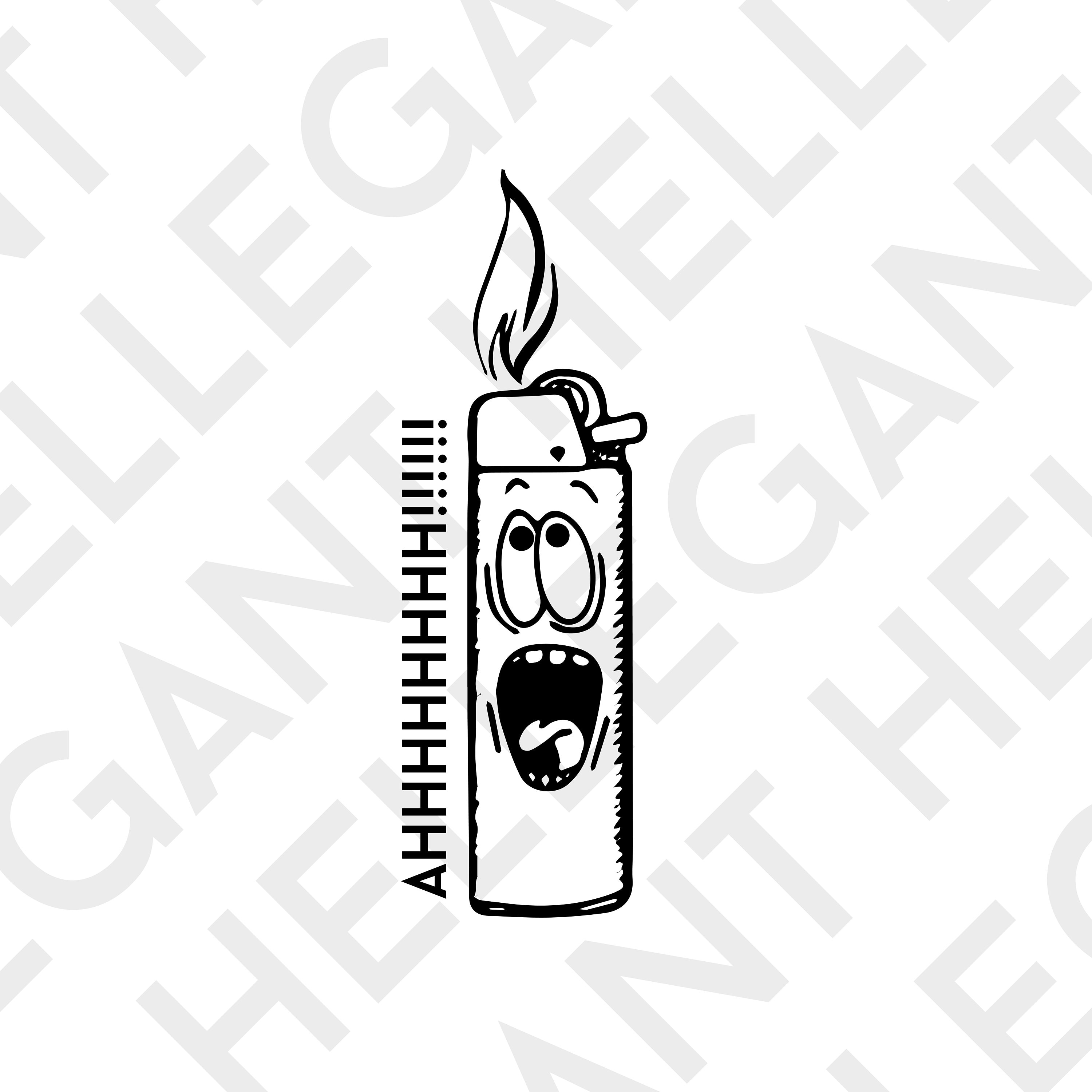 Screaming Bic Lighter Graphic SVG - PNG - EPS Files for Circuit ...