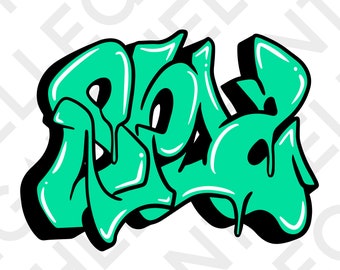 YAYO Cocaine W/ Bill Bubble Graffiti Style Logo Text Saying Quote Art ...