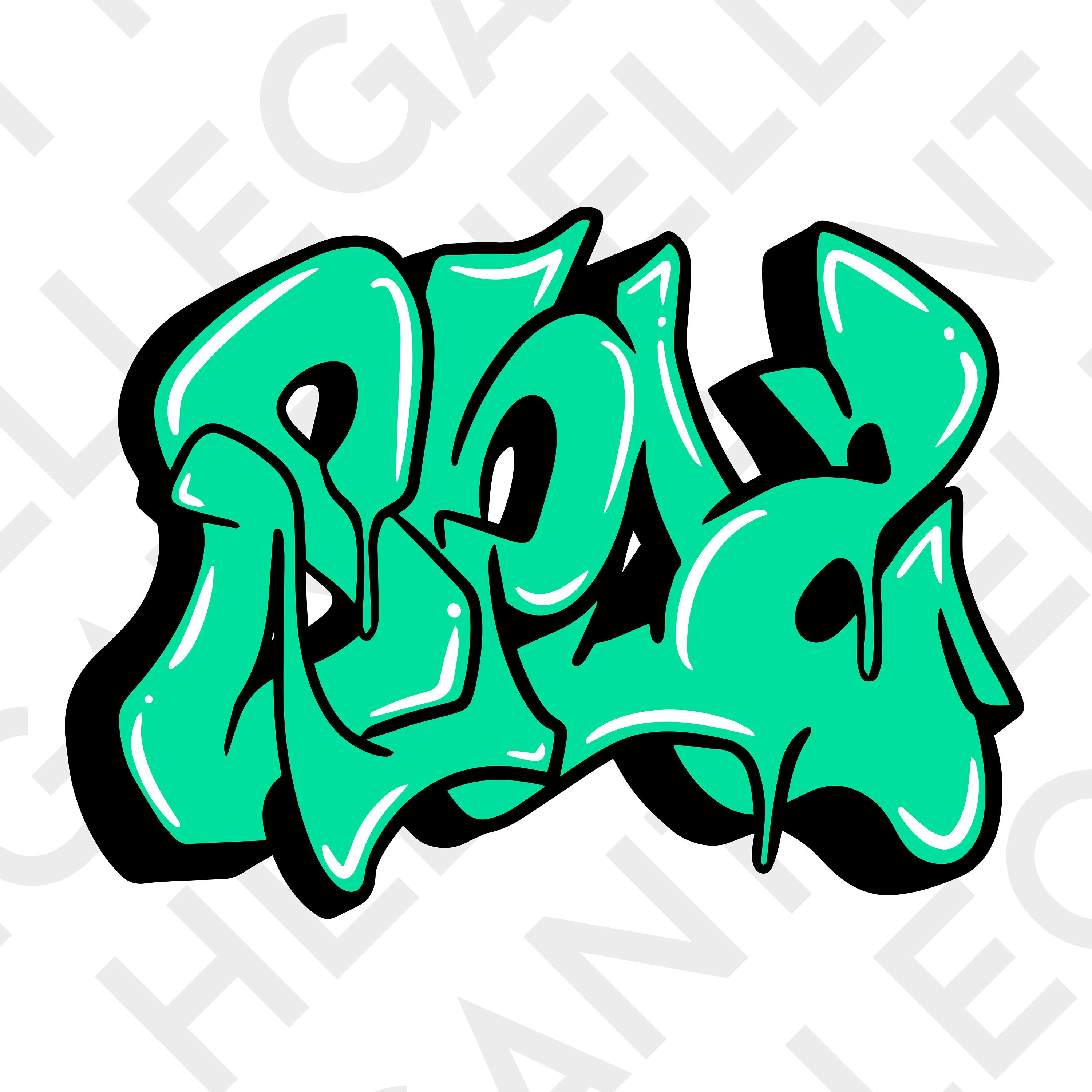 SPAZ Street Graffiti Style Logo Text Saying Quote Art Svg, Png, EPS for ...