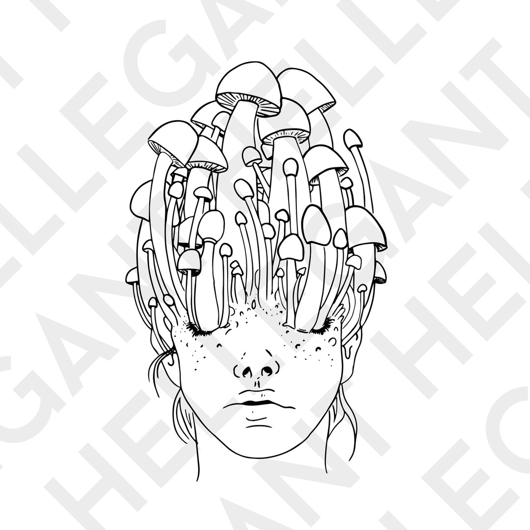 Shroom Head Graphic SVG, PNG, EPS Files for Circuit Printing, T -shirt ...