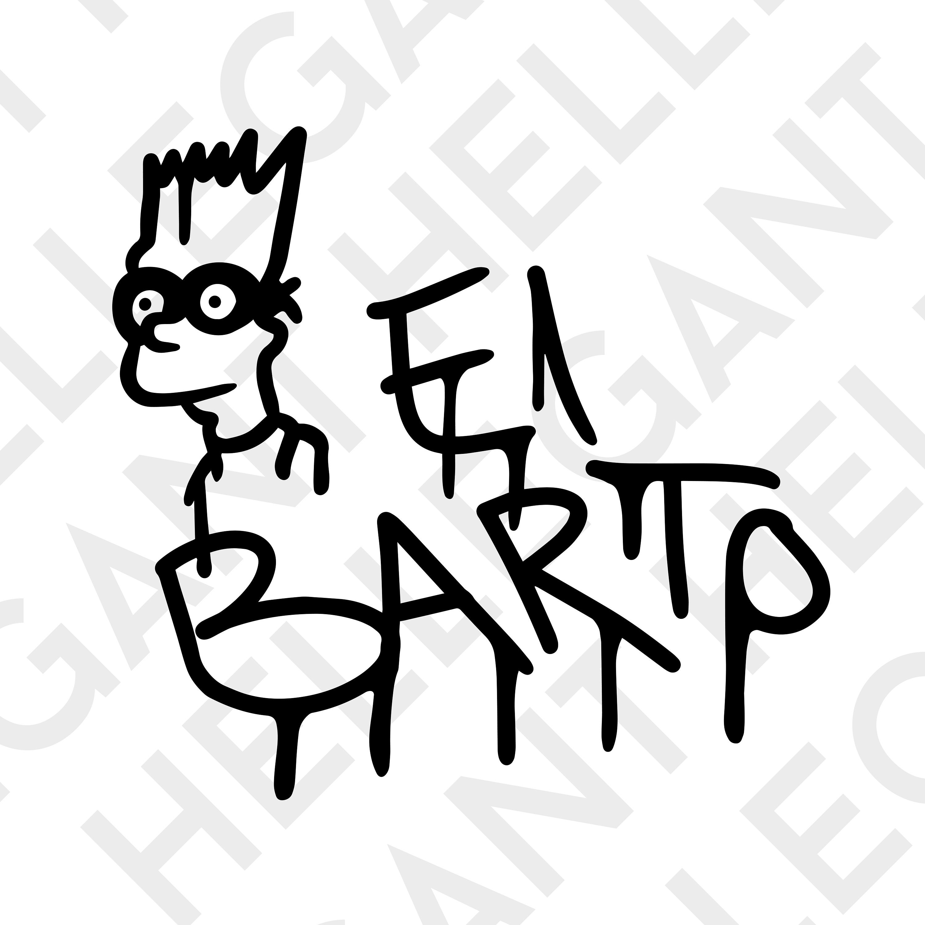 El-barto Funny Graffiti Ink Logo Text Graffiti Art Saying Quote Svg ...