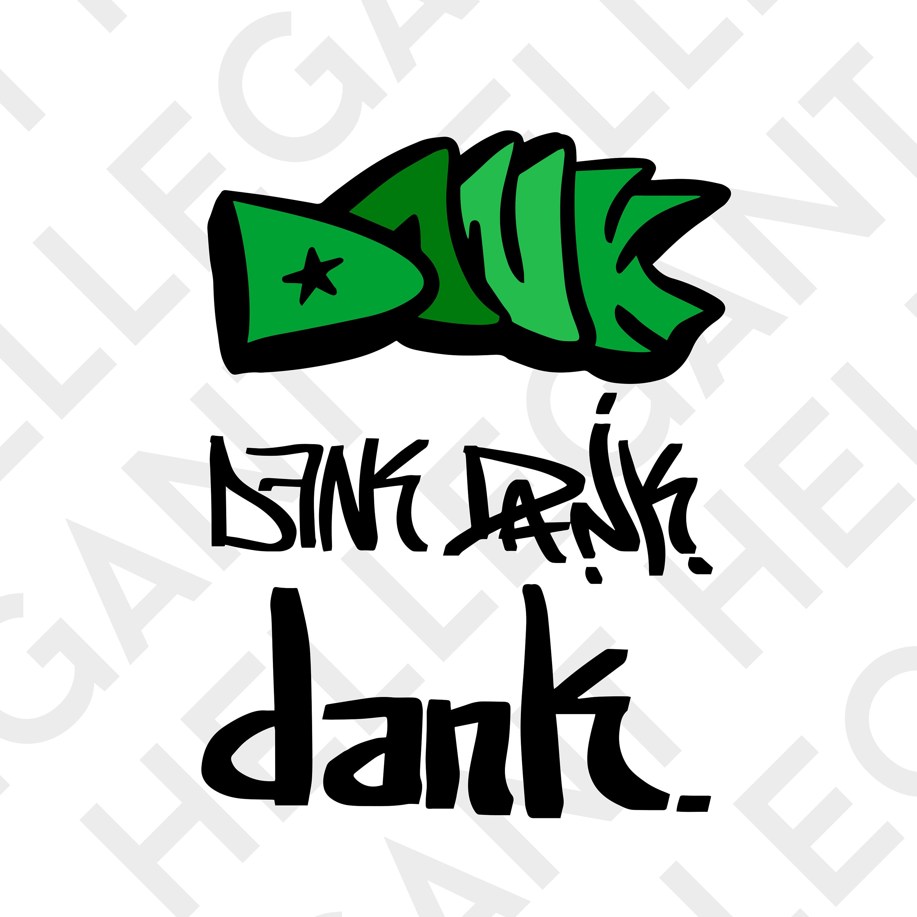 4-pack - DANK - Graffiti Ink Logo Text Graffiti Art Saying Quote Svg ...