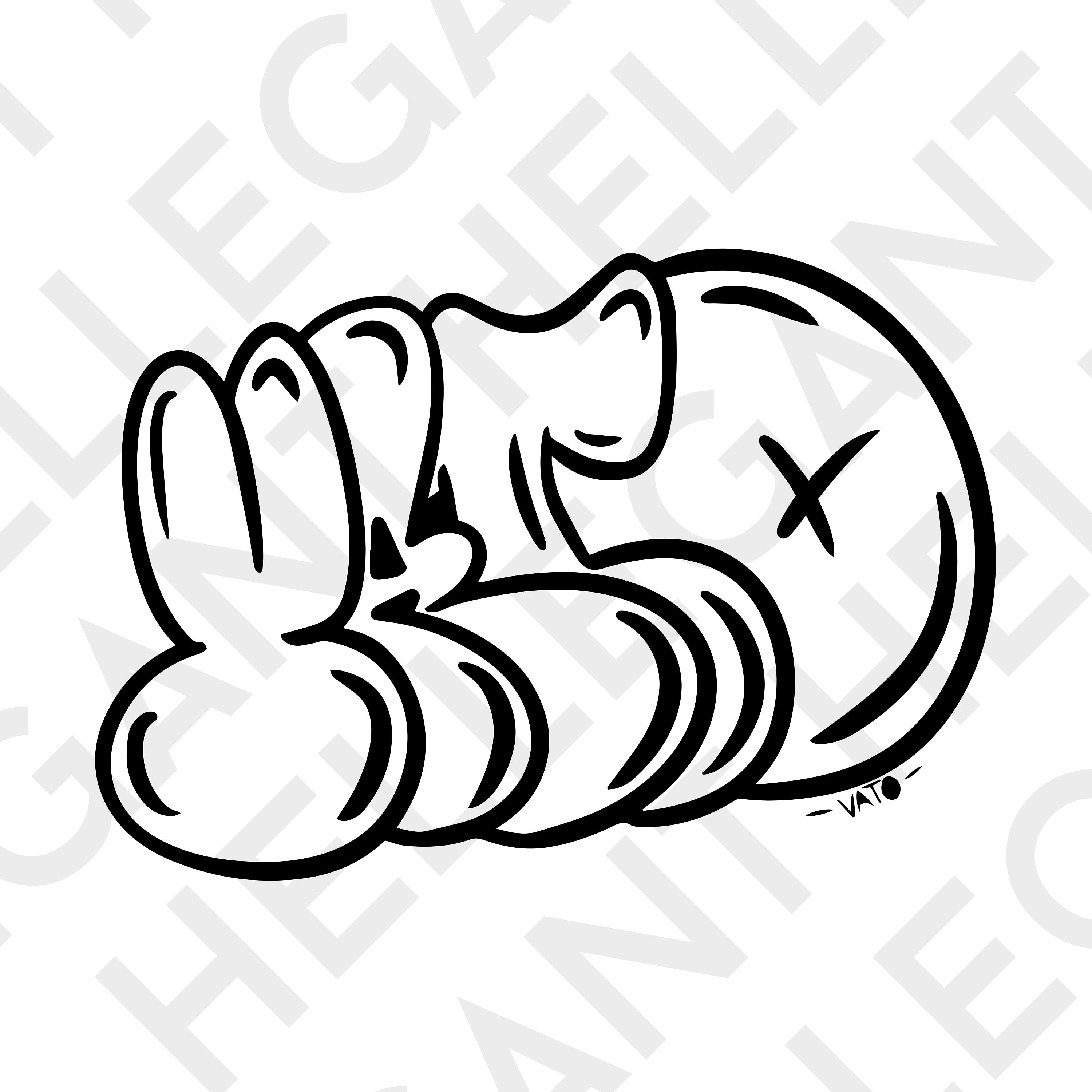 VATO Bubble Graffiti Style Logo Text Saying Quote Art Svg, Png, EPS for ...