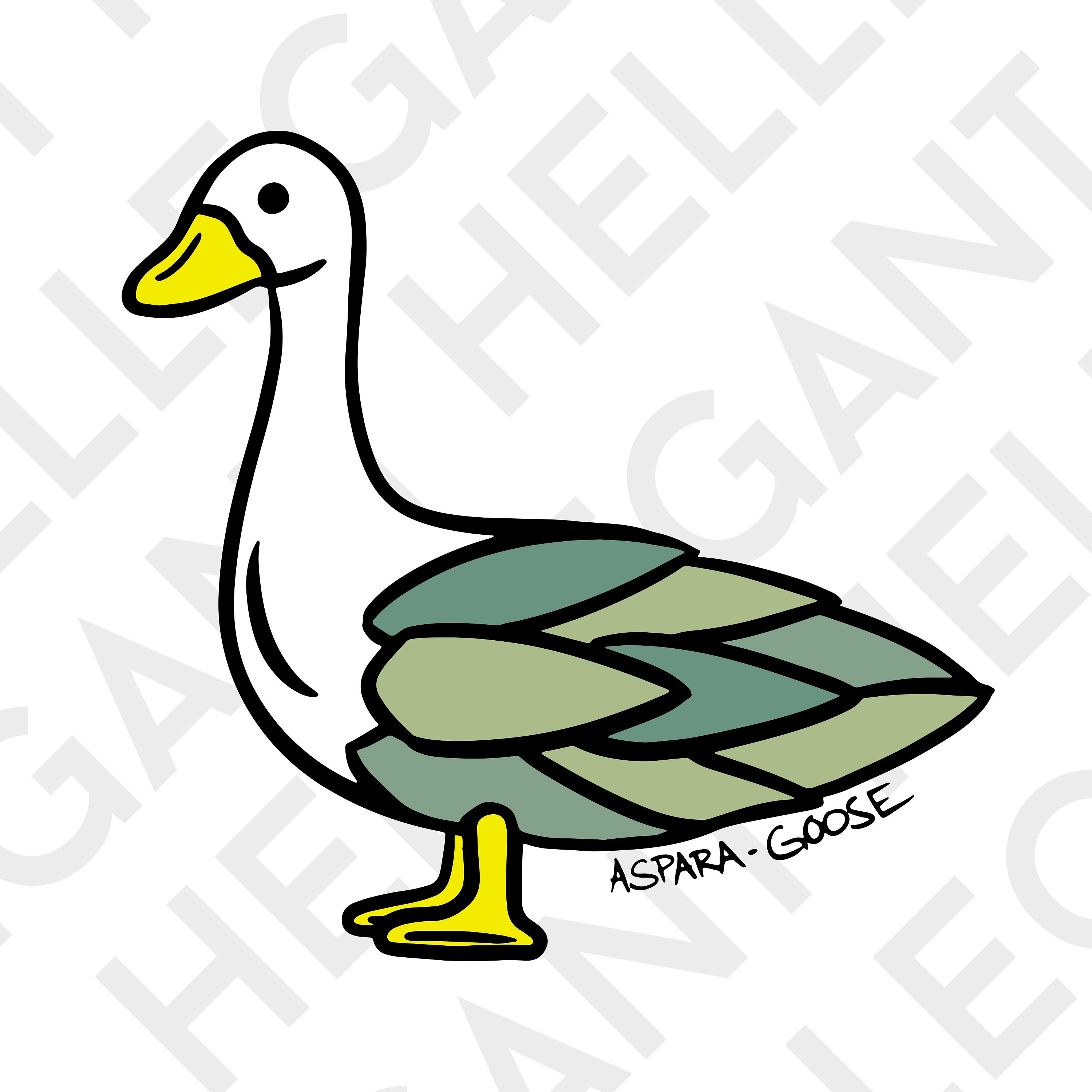 Asparagoose Funny Asparagus Goose Butt Graphic Art SVG - PNG - EPS ...