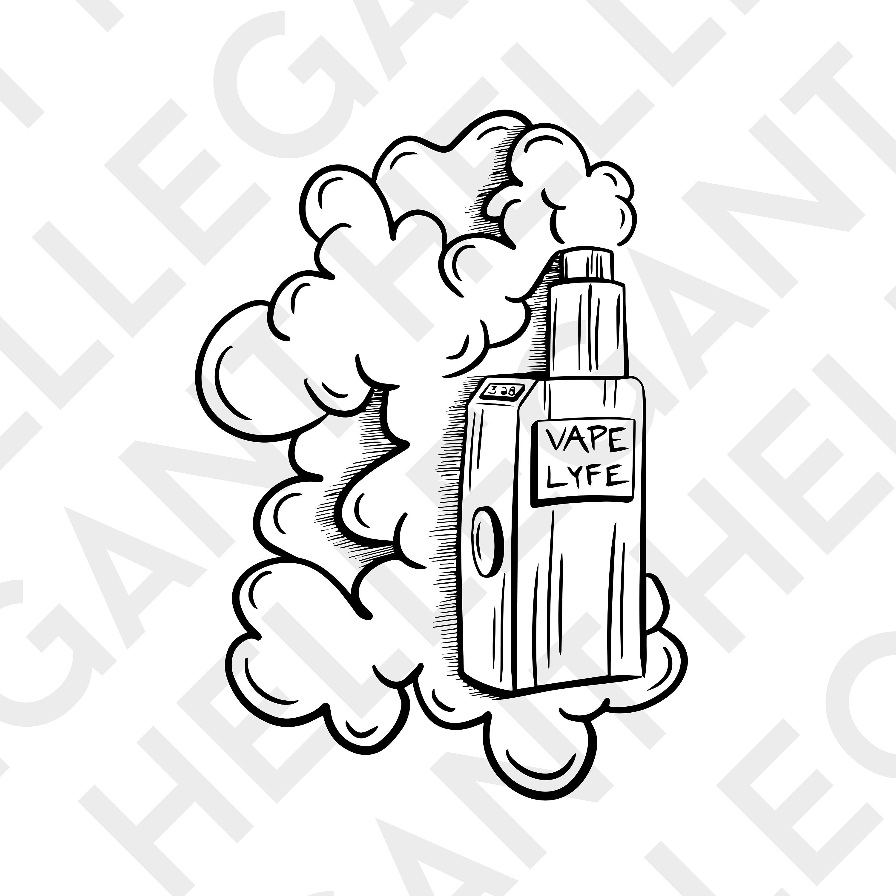 Vape Lyfe Vaping Life Graphic SVG - PNG - EPS Files for Circuit ...
