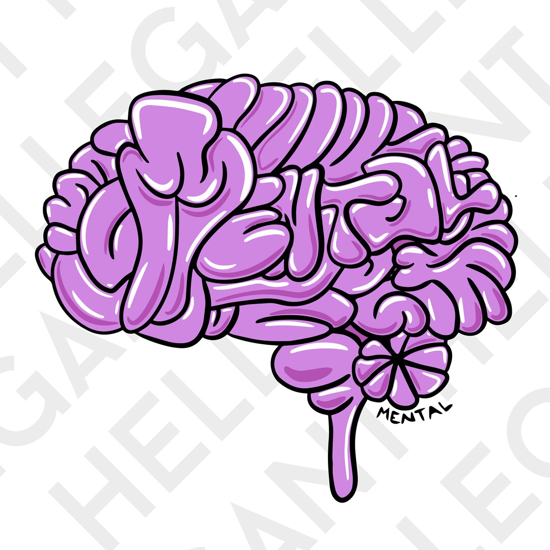 MENTAL Brain-stem Street Graffiti Style Logo Text Saying Quote Art Svg ...