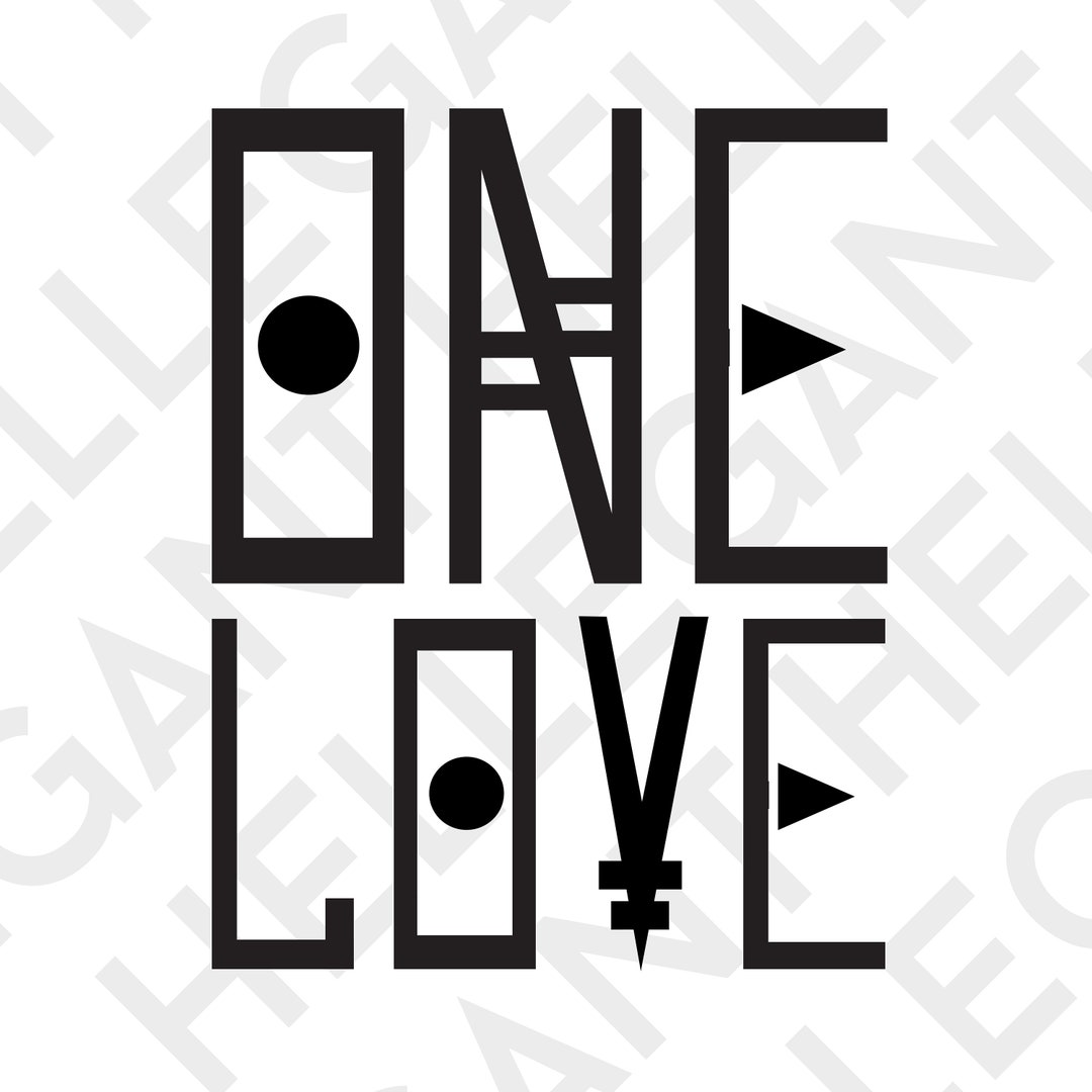 One Love Text Saying Quote Art SVG, PNG, EPS Artwork for Circuit ...