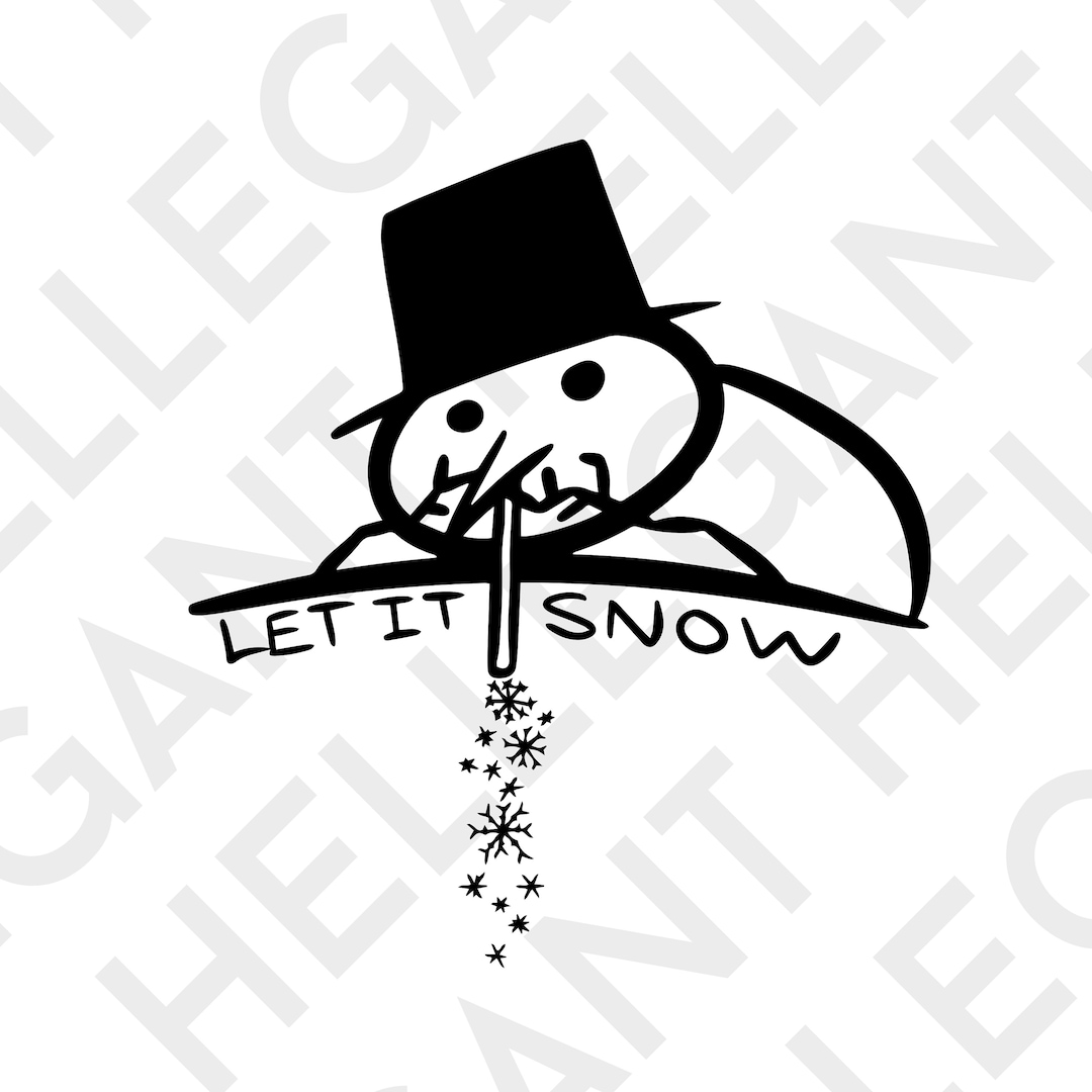 Let It Snow Cocaine Snowman Snowflake Snorting Graphic Art SVG - PNG ...