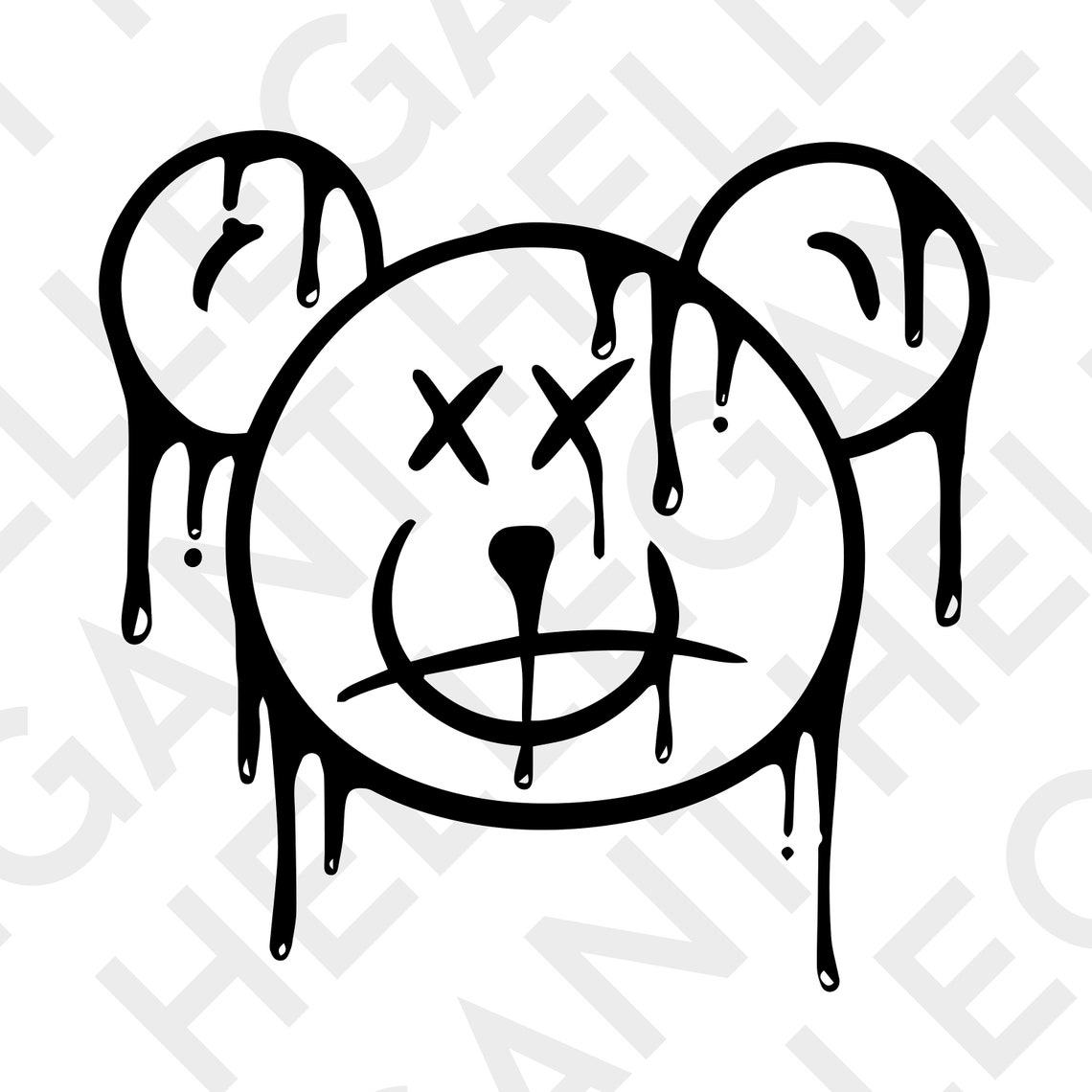 Drip Teddy Bear With Drips Graffiti Graphic Art SVG - PNG - EPS Files ...