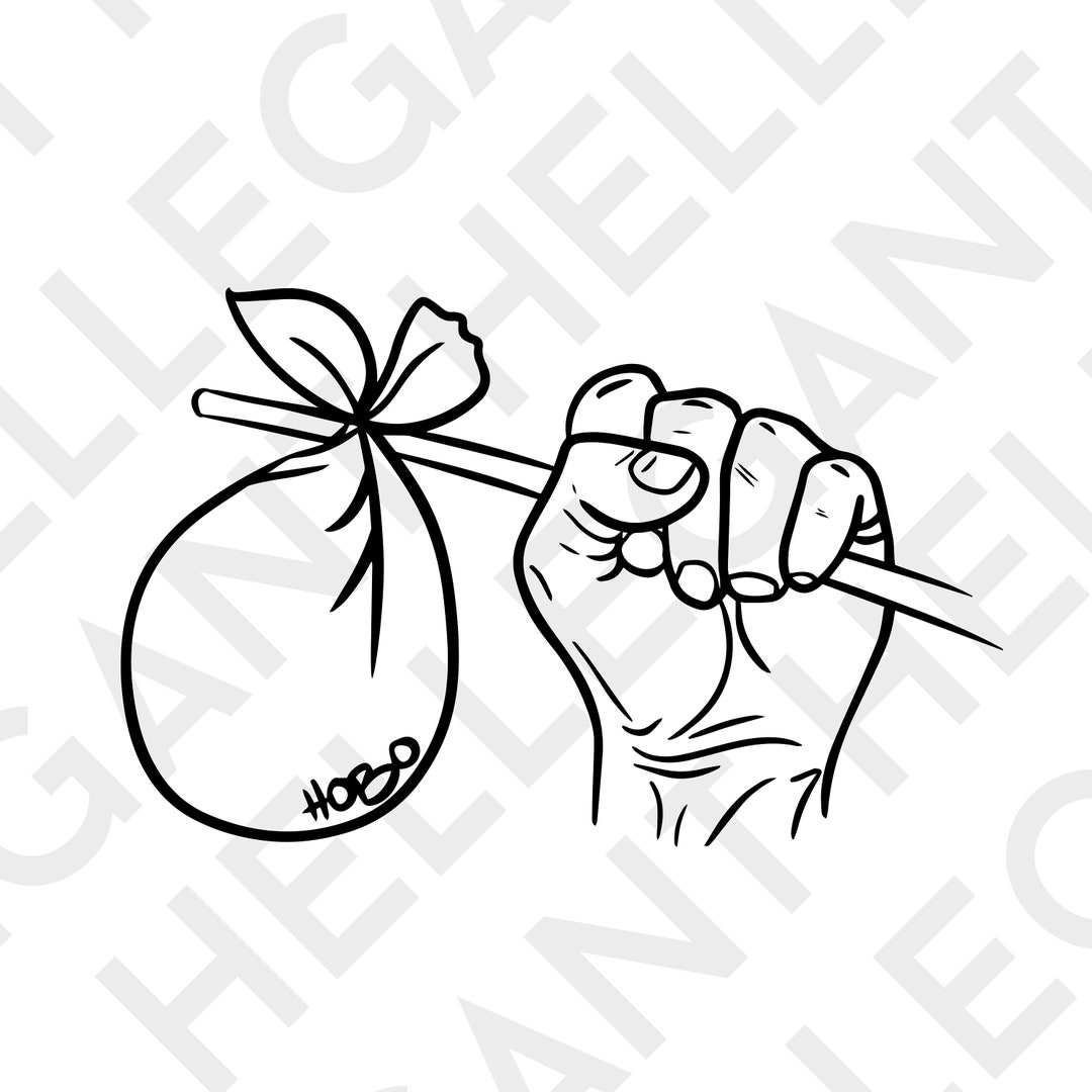 Hobo Hand With Sack Graphic Graffiti Style Logo Artwork Art SVG -PNG ...