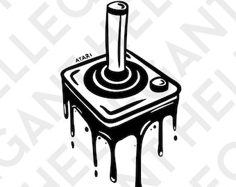 Retro PS Gaming Controller Graffiti Style W/ Drips Graphic Art Svg ...