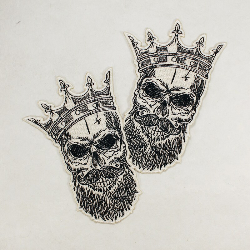 Embroidered Skull Patch - Etsy