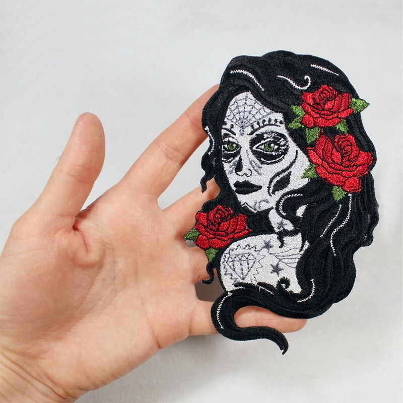 Embroidered Skull Patch - Etsy
