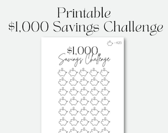 Savings Tracker Printable | Savings Challenge | Finance Tracker | Goal ...