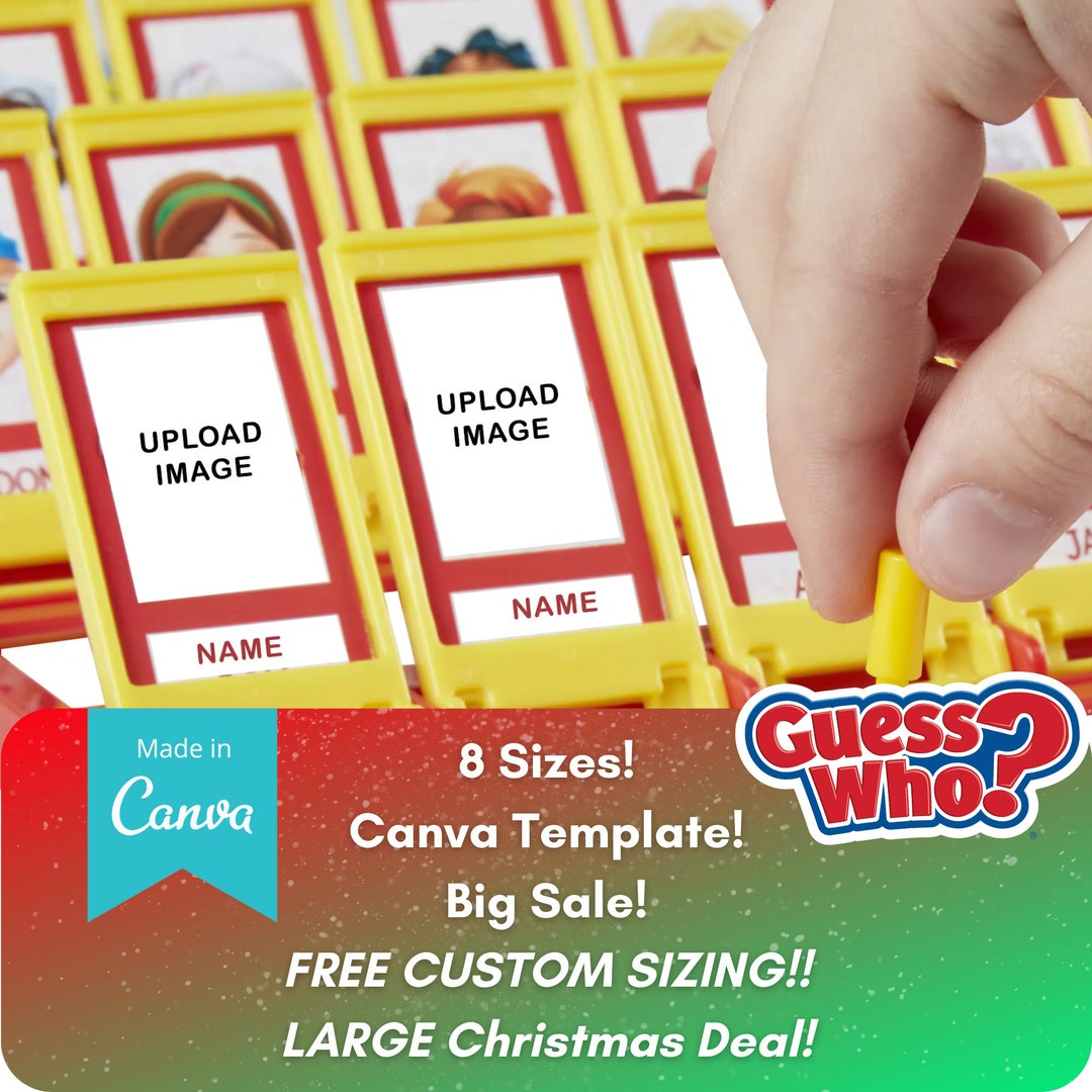 Guess Who Editable Template Printable Custom Guess Who Game Template ...