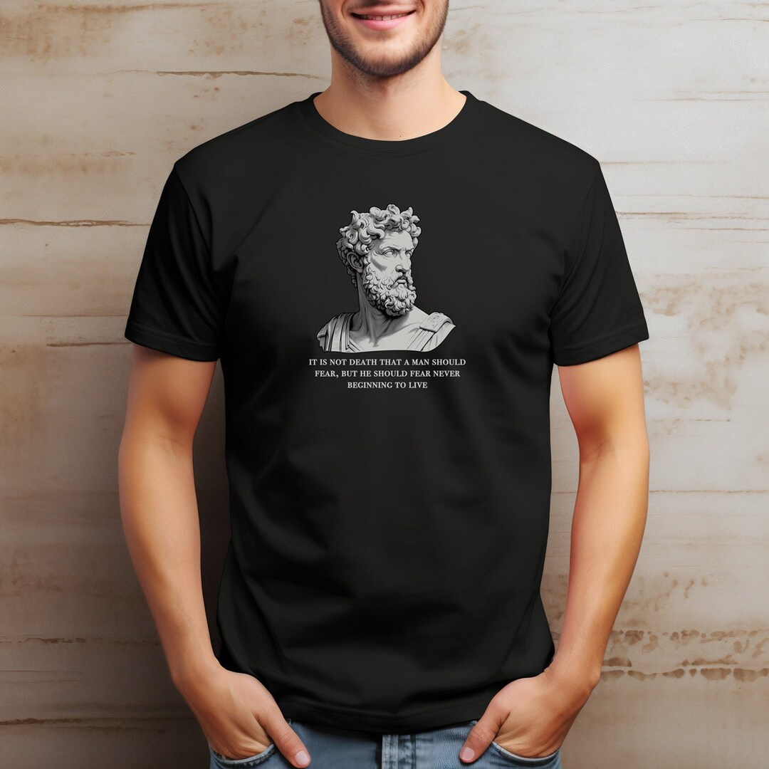 Marcus Aurelius Shirt Philosophy Shirt Historical T-shirt Quote Print ...