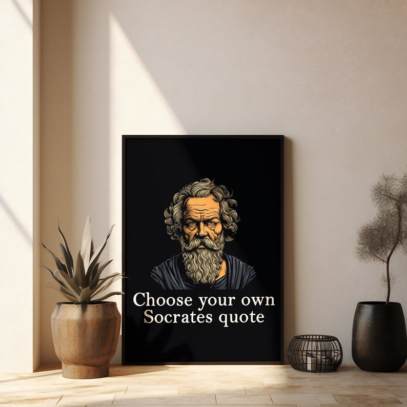 Black Socrates Custom Quote Poster Philosophy Poster Socrates Quotes ...