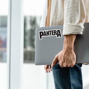 Pantera, Pantera Sticker, Retro, Vintage, Classic, Laptop Sticker, Stickers, Water Bottle ...