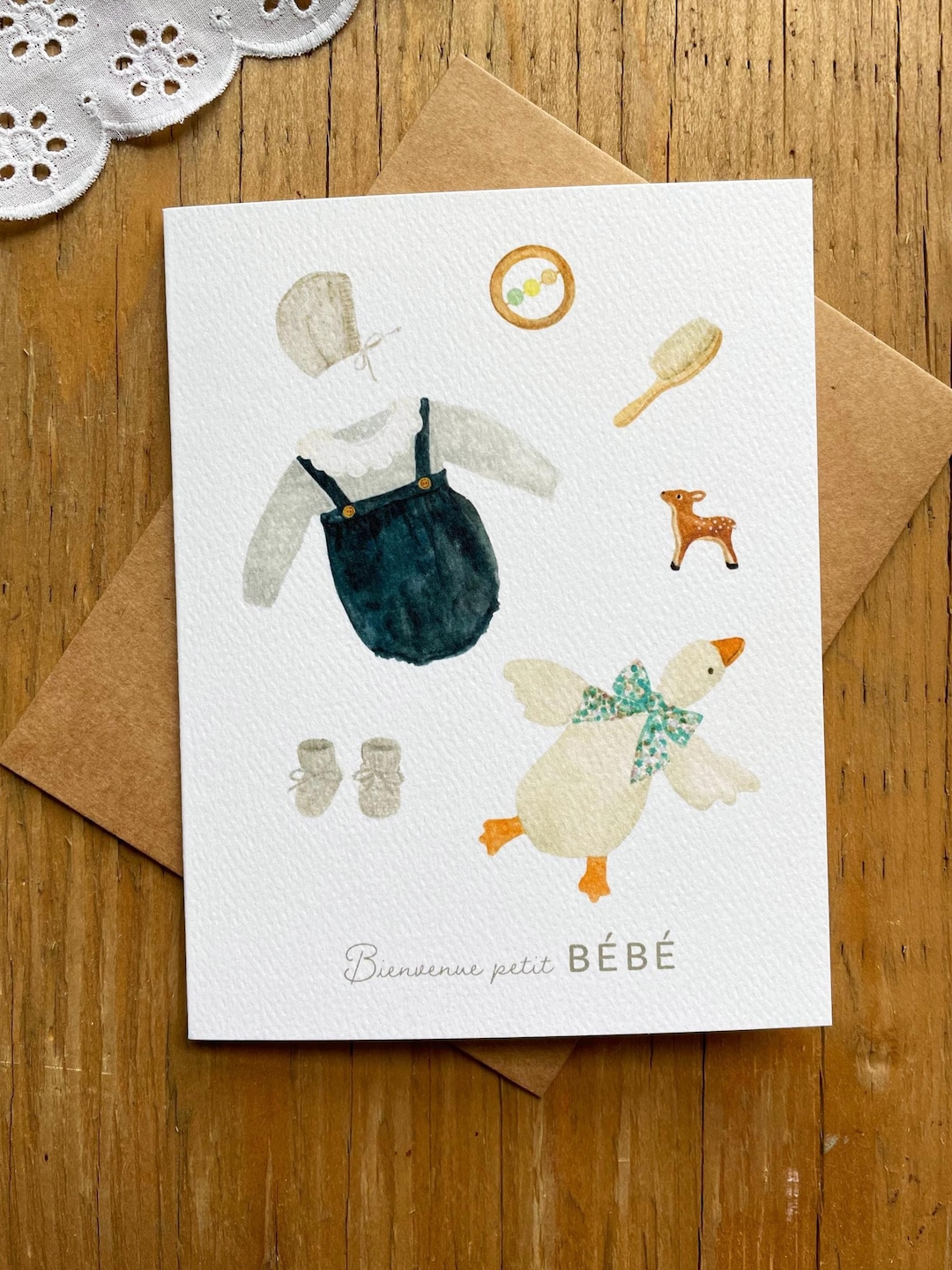 Welcome Baby Birth Card, Birth Congratulations Card, Baby Birth Outfit ...
