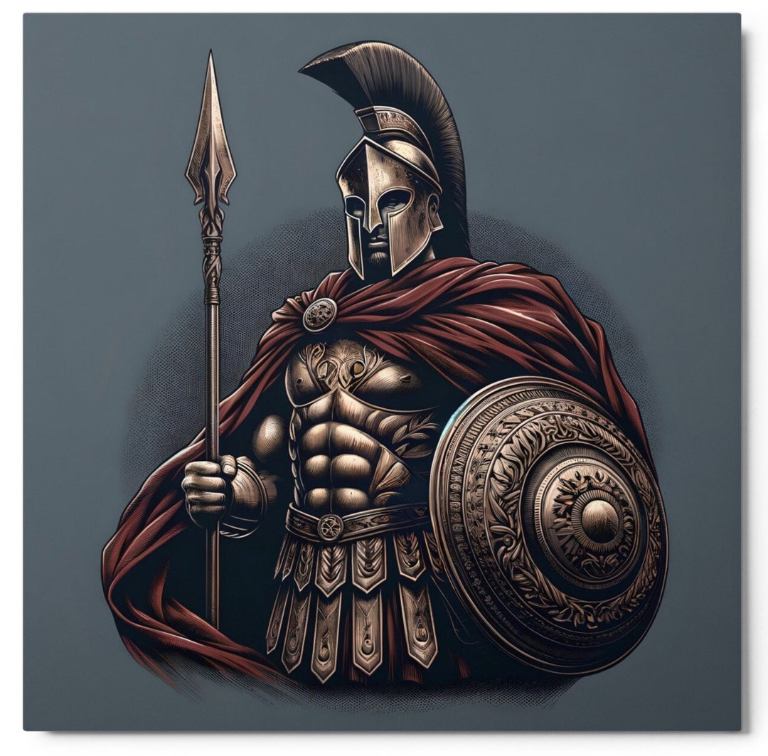 Spartan Warrior Leonidas Metal Print 12x12 - Etsy