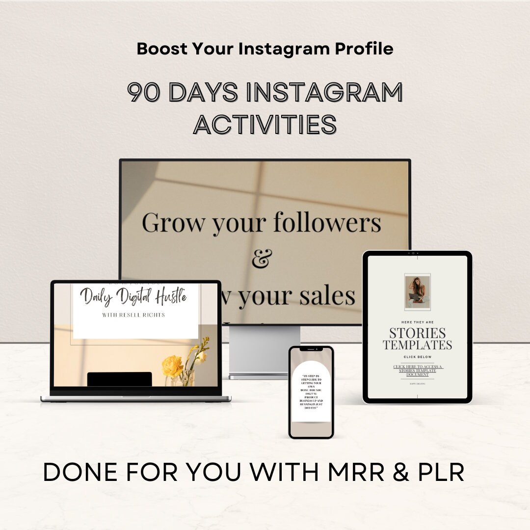 Instagram Content Guide for Digital Marketing. 90 Days of Social Media Content. Done for You 3 ...