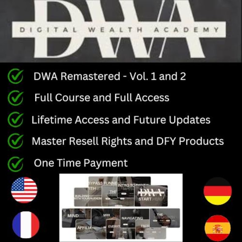 Digital Wealth Academy, DWA Remastered Vol 1 and Vol 2, DWA Full Course ...