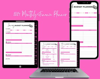 2024 Plushy Pink Fur Digital Planner 12 Monthly Calendar Hyperlinked ...