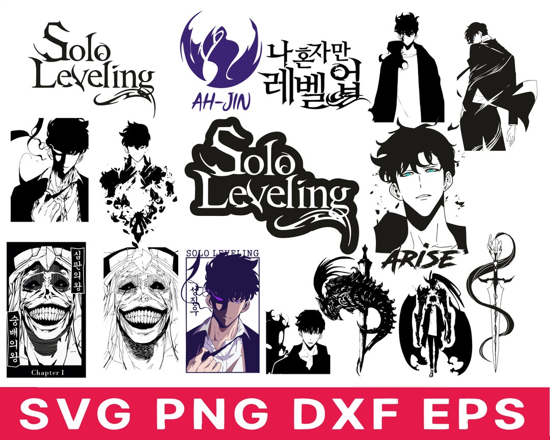 Solo Leveling svg eps png Pack SVG Produits dérivés de mise à niveau en ...
