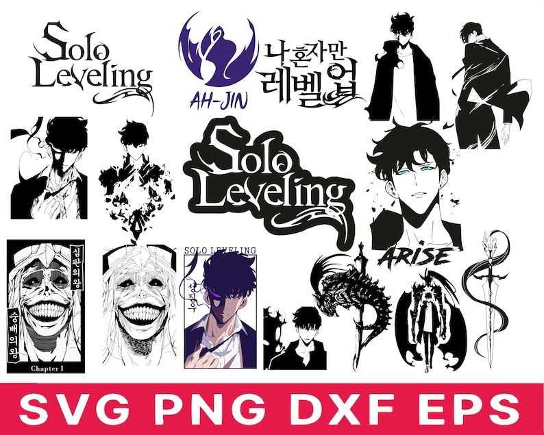 Solo Leveling Svg Eps Png Pack SVG Solo Levelling Merch Sung Jin-woo ...