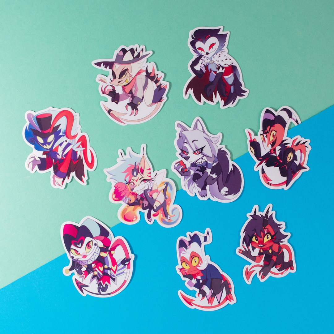 Vinyl Sticker Helluva Boss Hanging Chibis - Etsy