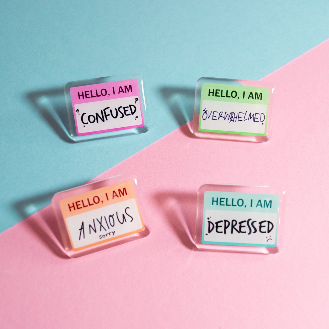 Hello I Am - Acrylic Pin 1.5 Inch - Etsy