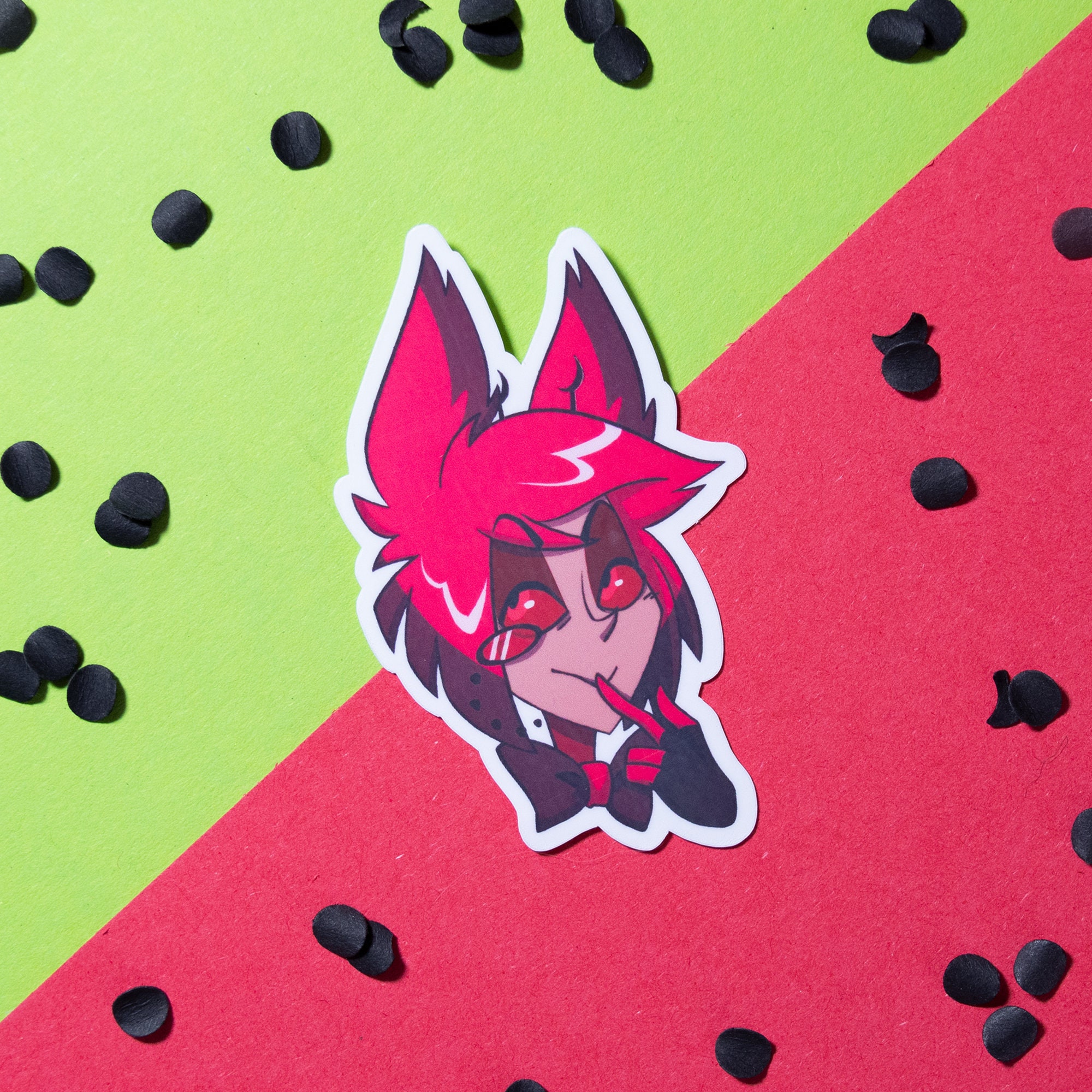 Vinyl Sticker Hazbin Hotel Alastor Radiodemon Etsy Uk