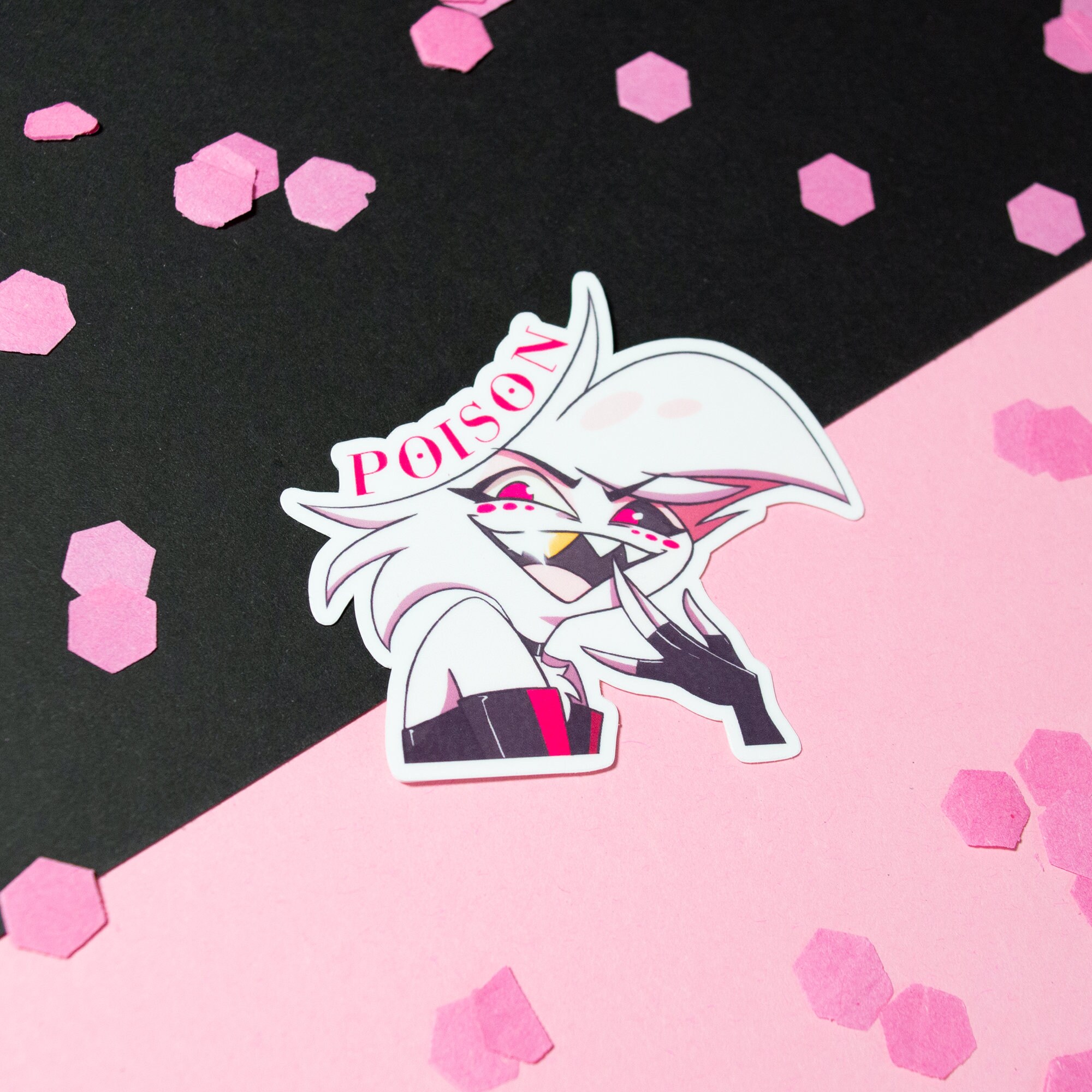 Vinyl Sticker Hazbin Hotel Angel Dust - Etsy