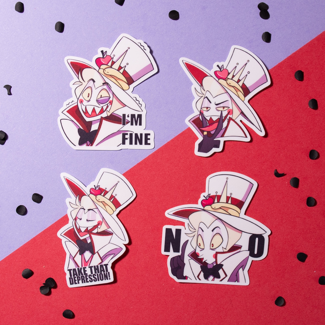 Vinyl Sticker Hazbin Hotel Lucifer Morningstar King of Hell - Etsy